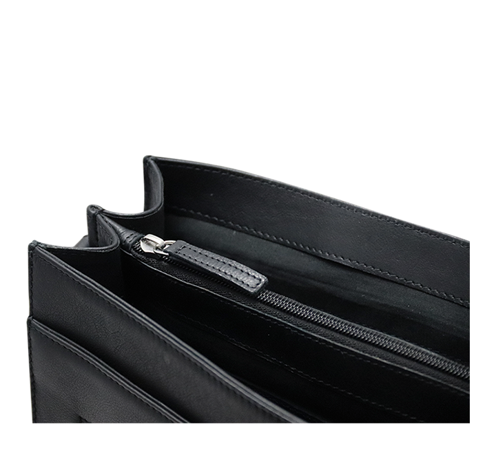 Stor computertaske i sort læder -1595kr – BIRKMOND