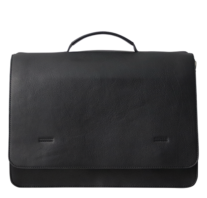 Stor computertaske i sort læder -1595kr – BIRKMOND
